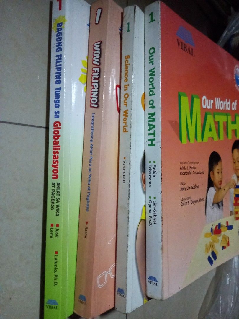 Vibal Grade 1 Books Science in our World Wow Filipino Our World of Math ...