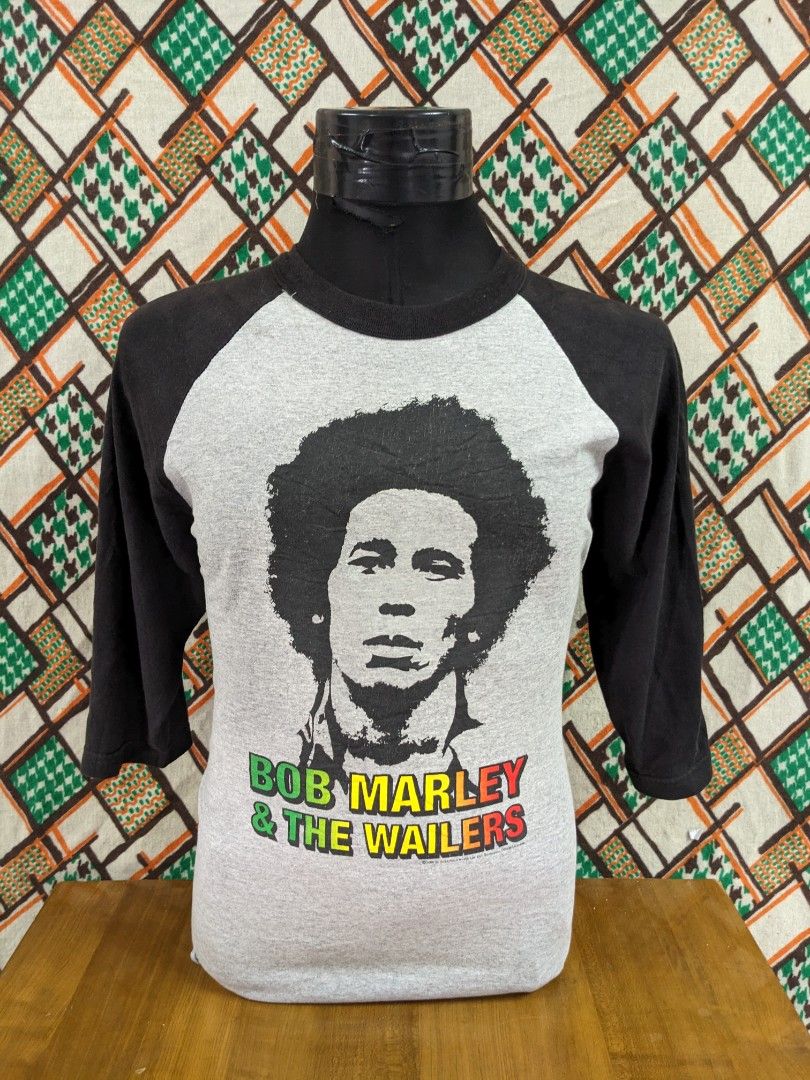 Vintage bob Marley three quarters 3 suku, Men's Fashion, Tops & Sets ...
