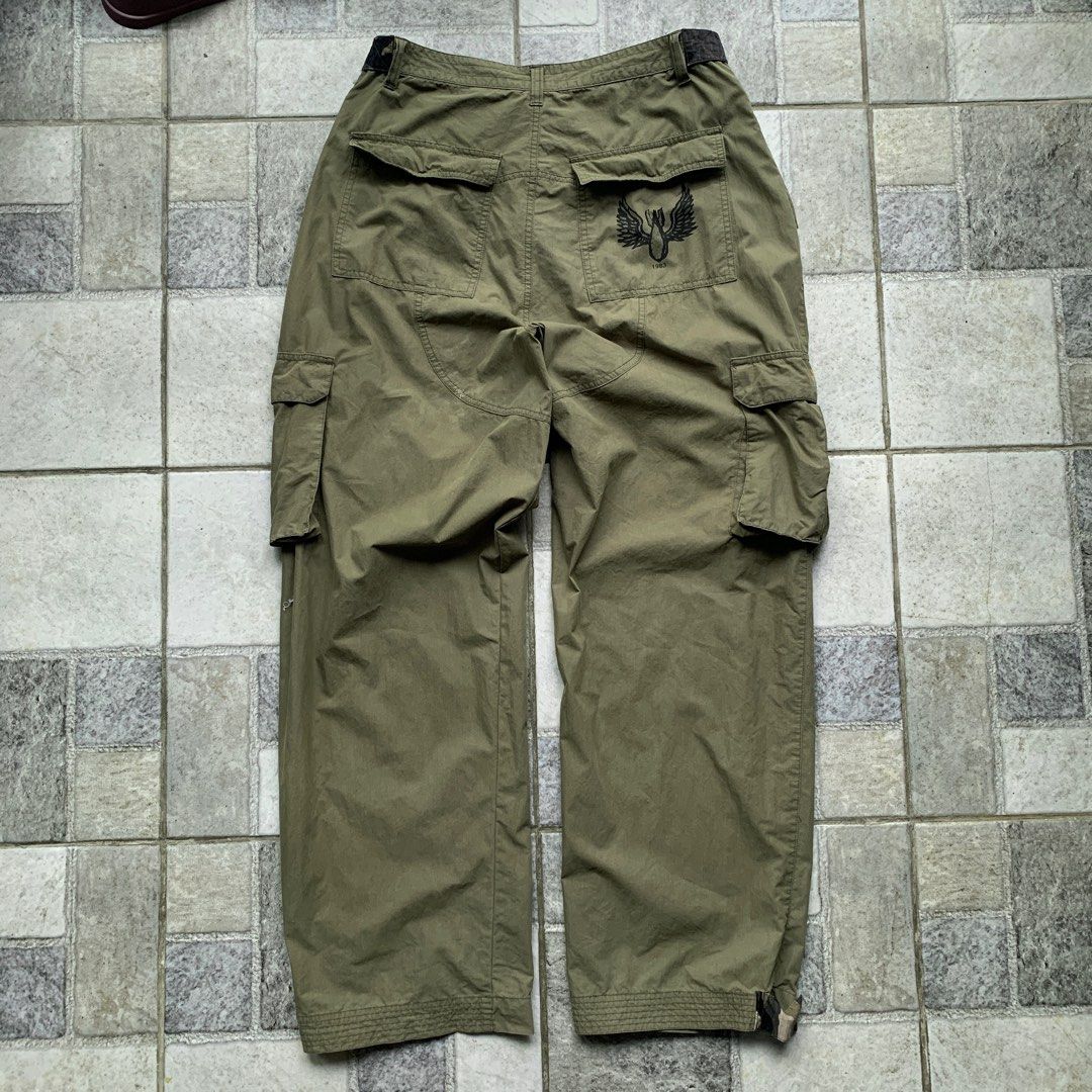 Vintage Sideout Military Type Cargo Nylon Blend Pants, Men's Fashion, Bottoms, Trousers on Carousell