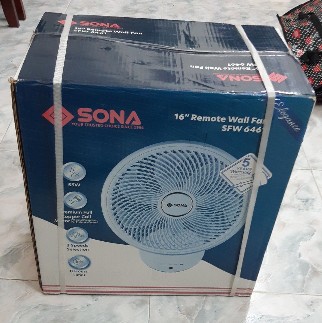 Wall Fan SONA, Furniture & Home Living, Lighting & Fans, Fans on Carousell