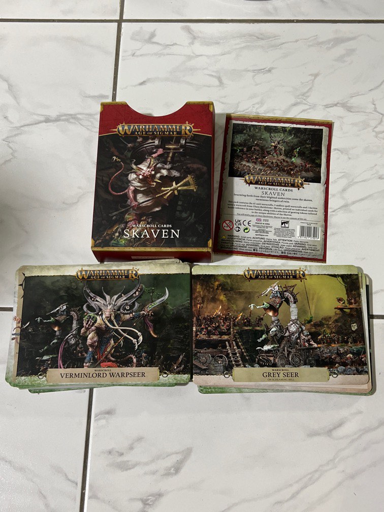 Warhammer AOS Skaven Warscroll cards, Hobbies & Toys, Toys & Games on ...