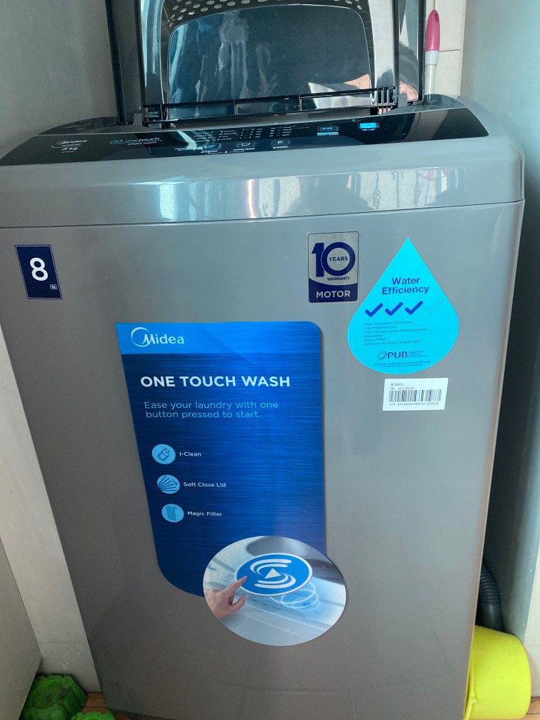8KG Washing Machine (Midea) (Brand New), TV & Home Appliances, Washing ...