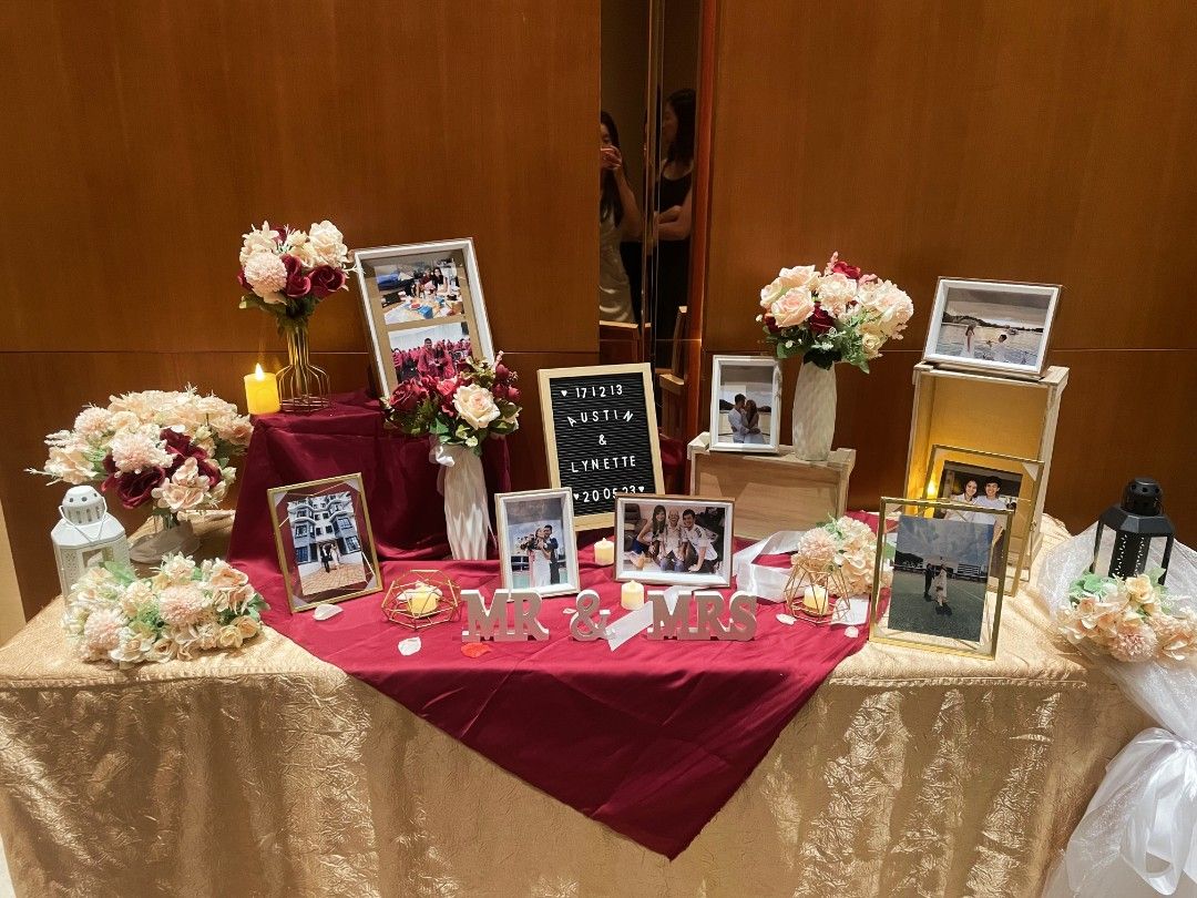 Wedding reception table/ decoration/ photo table/ props, Lifestyle ...