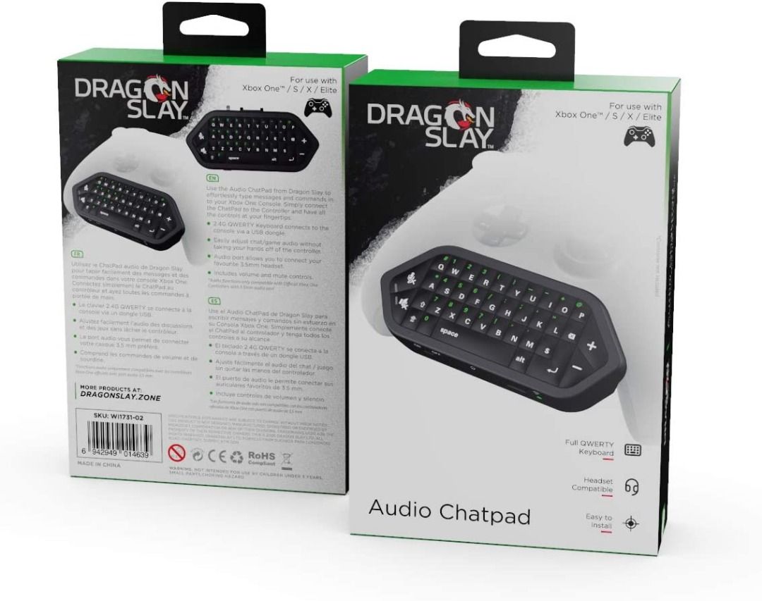 Xbox One Chatpad 2.4G Wireless Receiver Keyboard Keypad for Chatting ...