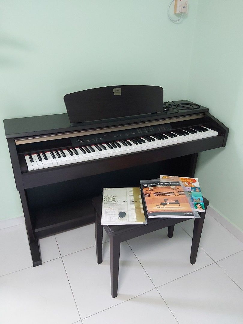 YAMAHA Clavinova CLP-120 Digital Piano w bench, Hobbies & Toys, Music ...