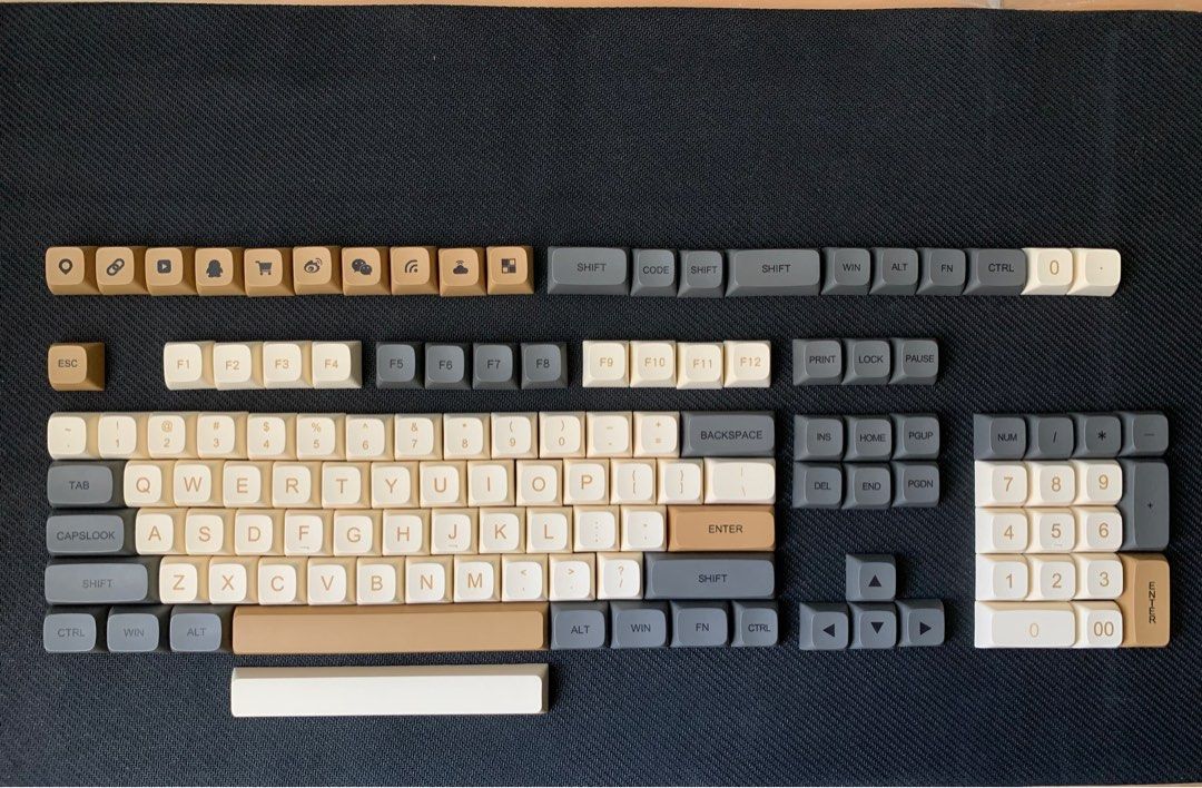 125-Key PBT XDA Profile Keycaps, Computers & Tech, Parts & Accessories ...