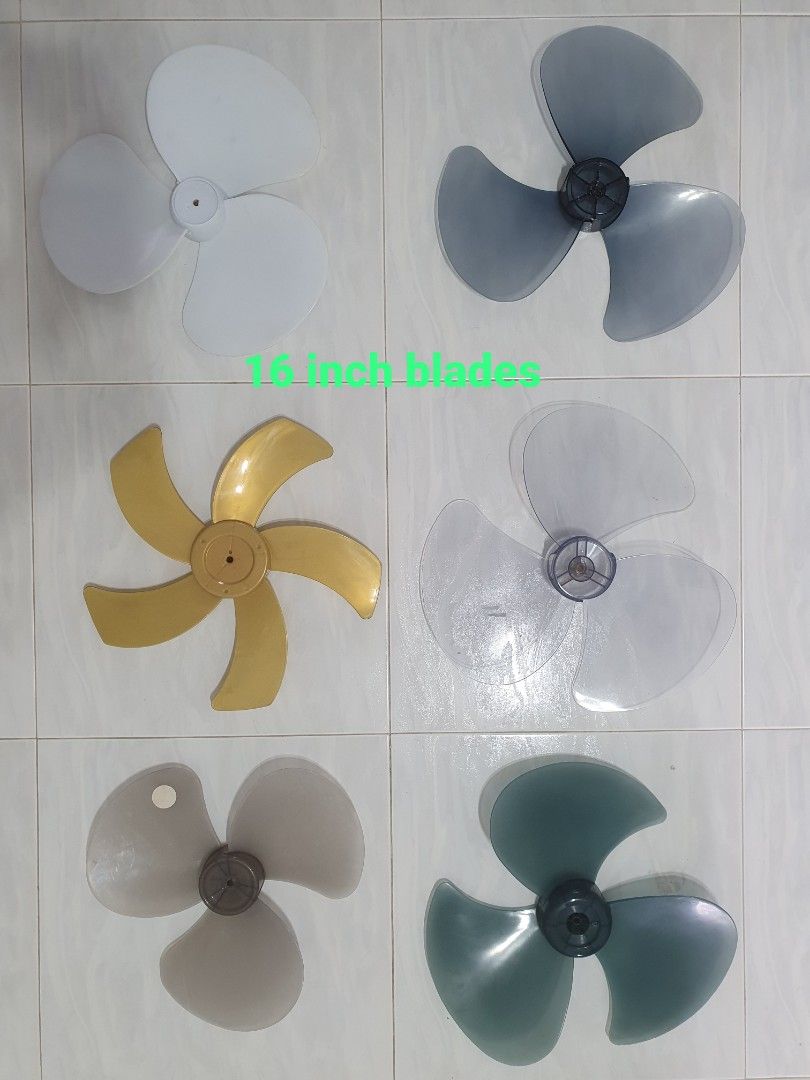 16 & 12 inch fan blades $4 Each; $2 for each knob; $2 for Tightener ...