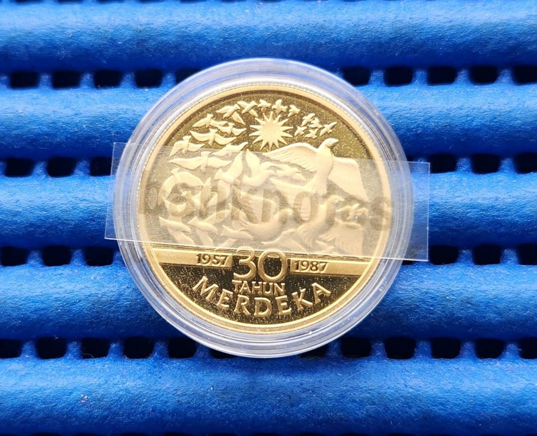 1987 Malaysia 30 Years of Independence Commemorative $1 Ringgit Proof ...