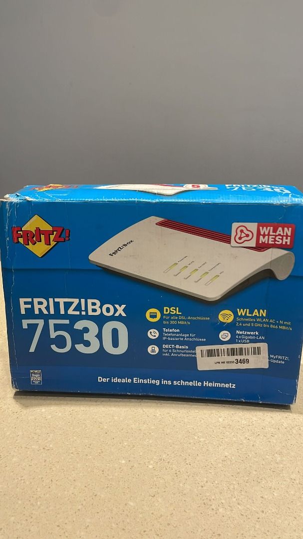 2007) AVM FRITZ!BOX 7530 HIGH-END WLAN AC + N ROUTER, Computers & Tech ...