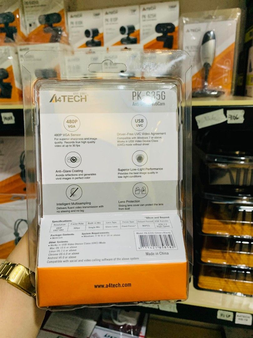 A4Tech PK-635G 480P Anti Glare Web Camera with Mic on Carousell