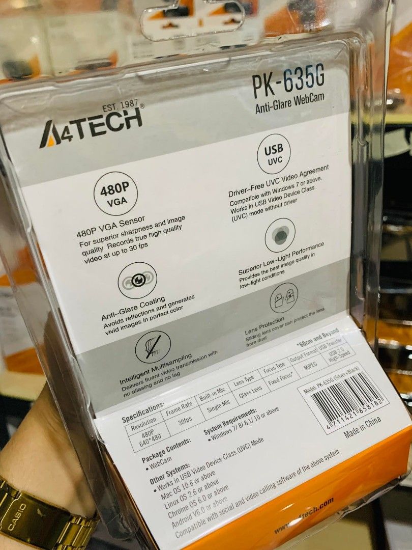 A4Tech PK-635G 480P Anti Glare Web Camera with Mic on Carousell