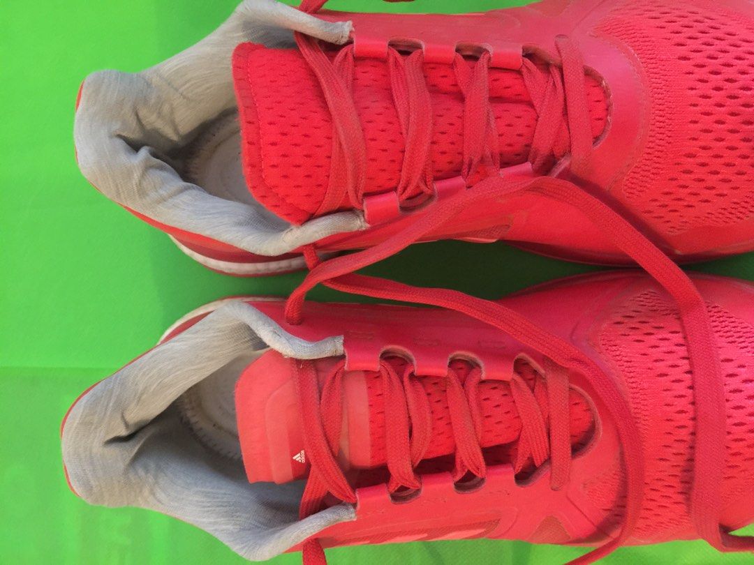 Adidas Stella McCartney red tennis shoes, Women's Fashion, Footwear ...