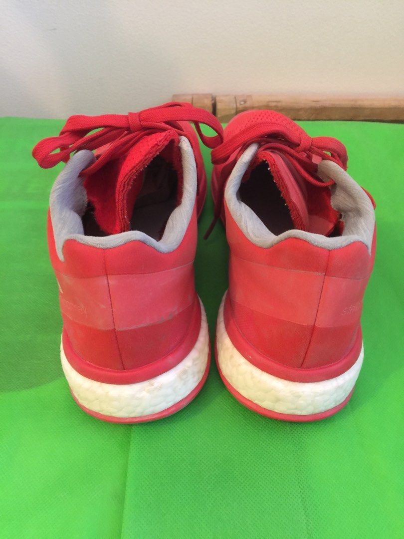 Adidas Stella McCartney red tennis shoes, Women's Fashion, Footwear ...