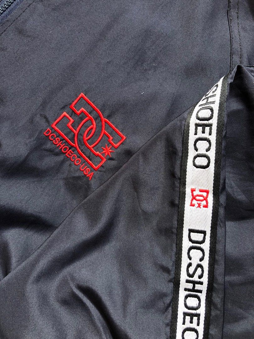 Authentic Rare Vintage DC Shoes Co Big Logo Patch Windbreaker Jacket ...