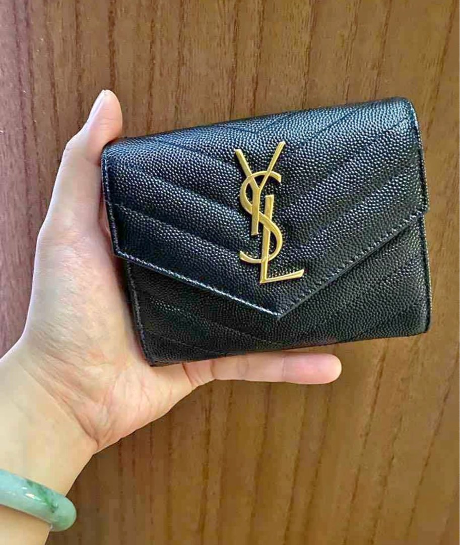 Authentic YSL Trifold Wallet, Luxury, Bags & Wallets on Carousell