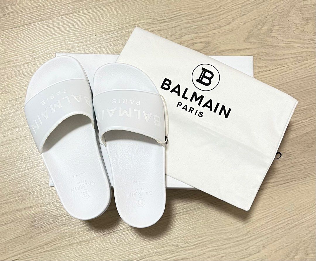 Balmain Paris Slides, Men's Fashion, Footwear, Flipflops and Slides on ...