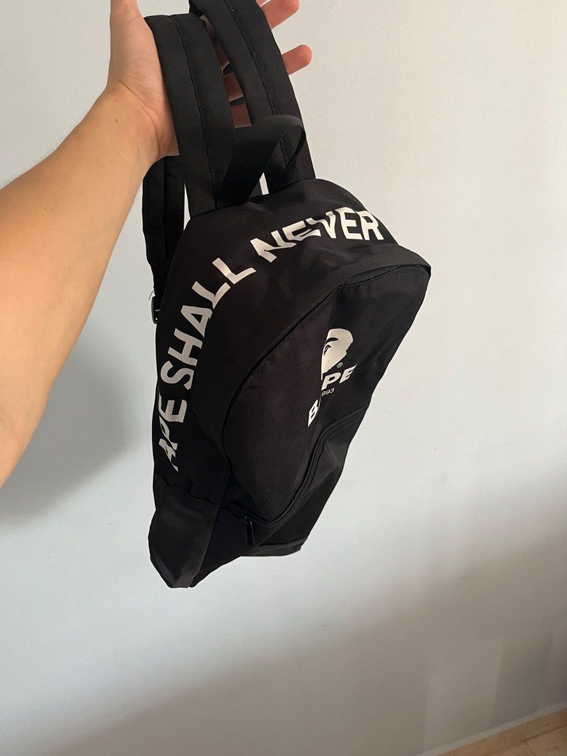 Bape APE Black Backpack, Men's Fashion, Bags, Backpacks on Carousell