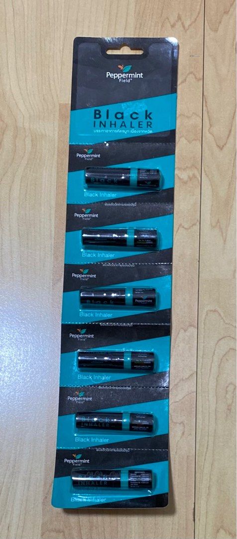 Black inhaler by Peppermint Field 6 pieces, Health & Nutrition, Medical ...