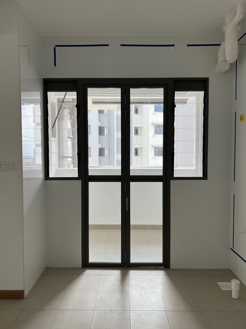 BTO Bifold Service Yard Door, Furniture & Home Living, Security & Locks ...