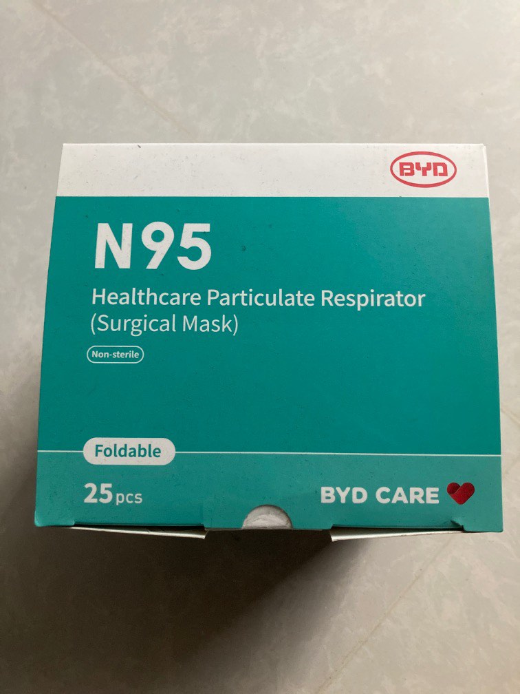 BYD N95 Mask, Health & Nutrition, Face Masks & Face Shields on Carousell