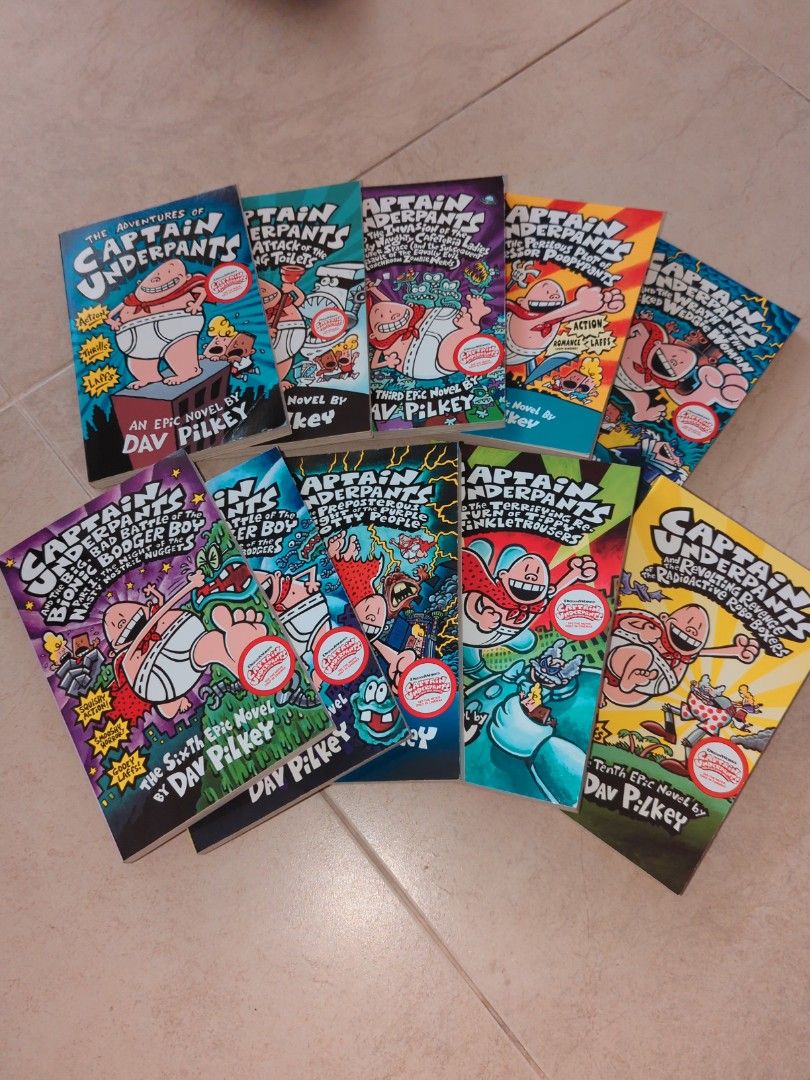 Captain Underpants - 10 books, Hobbies & Toys, Books & Magazines ...