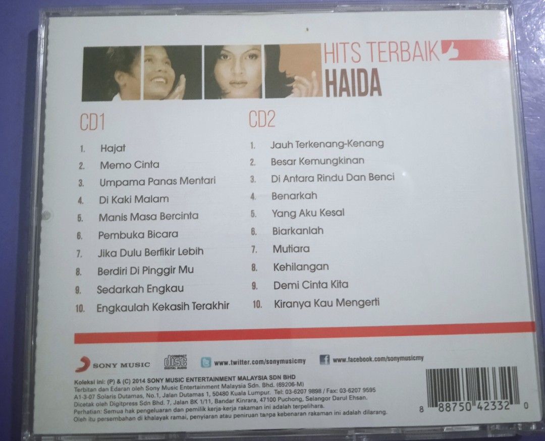Cd Haida - Hits Terbaik, Hobbies & Toys, Music & Media, CDs & DVDs on ...