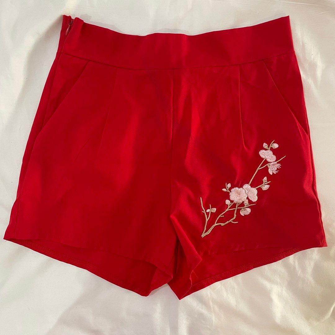 Cherry Blossom Shorts, Women's Fashion, Bottoms, Shorts on Carousell