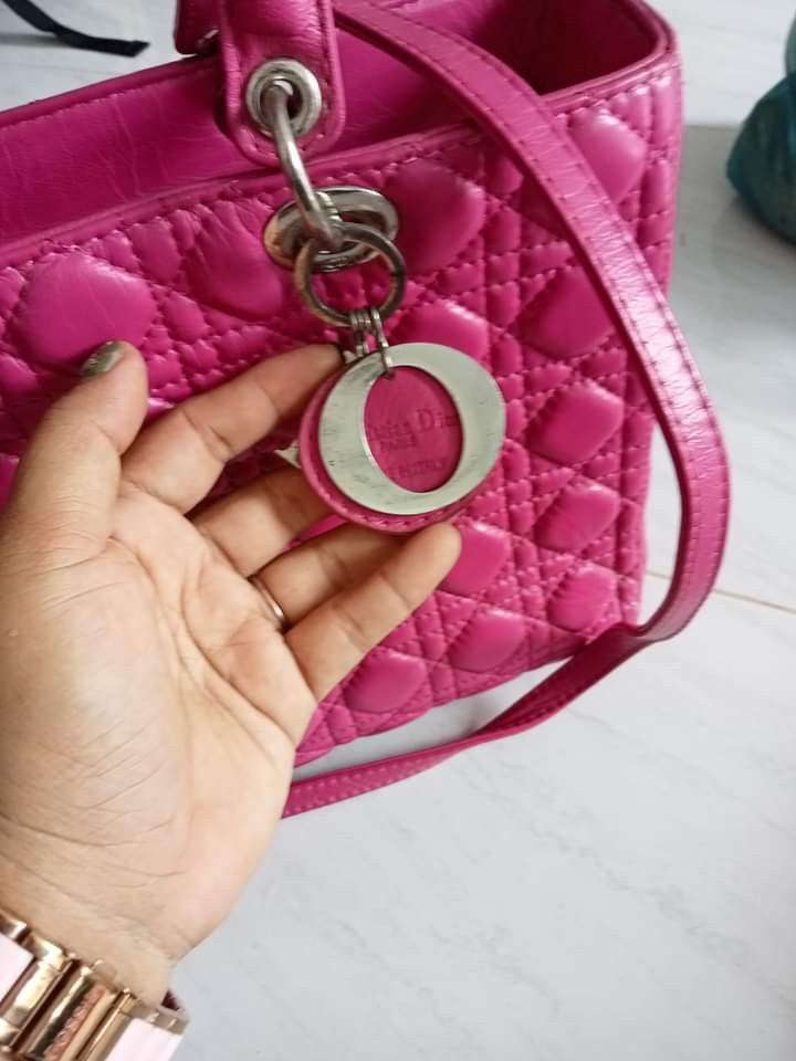 CHRISTIAN DIOR MADE IN ITALY FULL KULIT ASLI, Fesyen Wanita, Tas ...