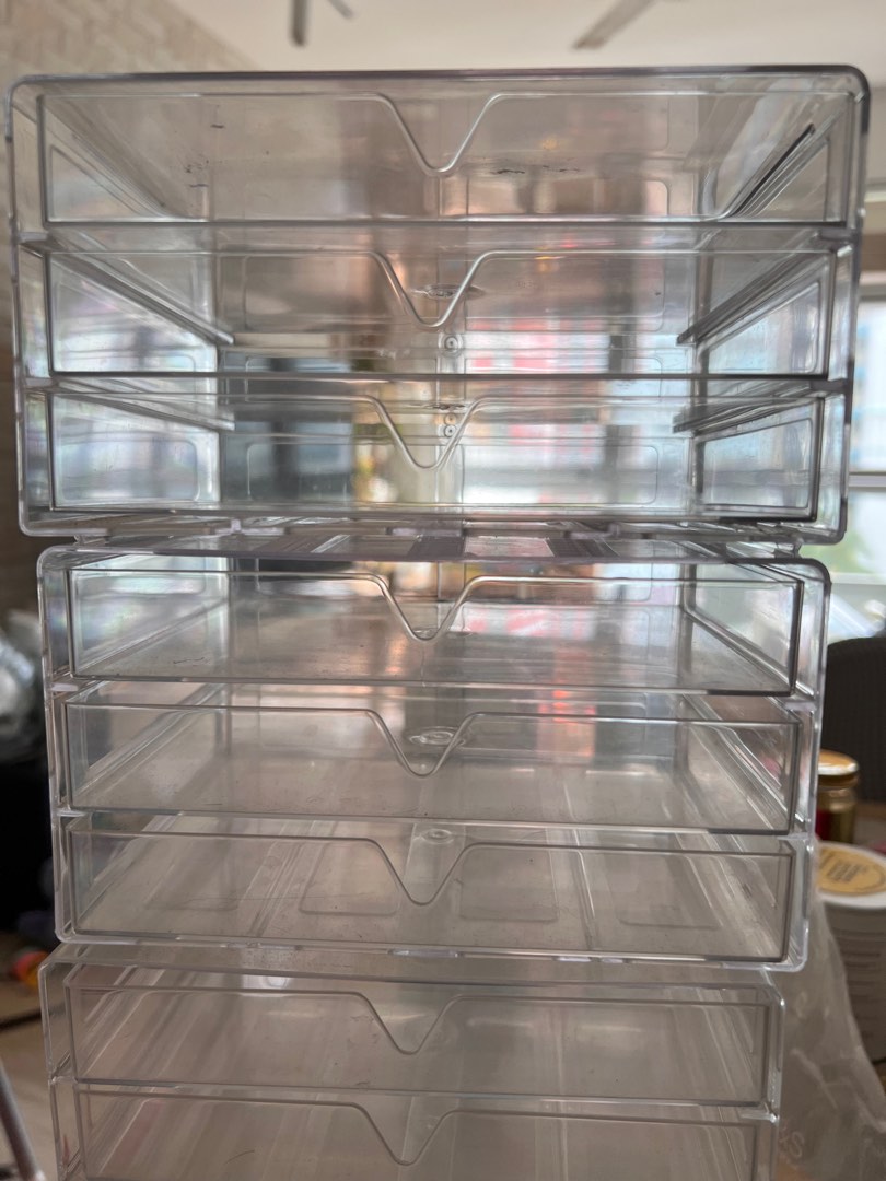 Clear Transparent Drawers, Furniture & Home Living, Home Improvement ...