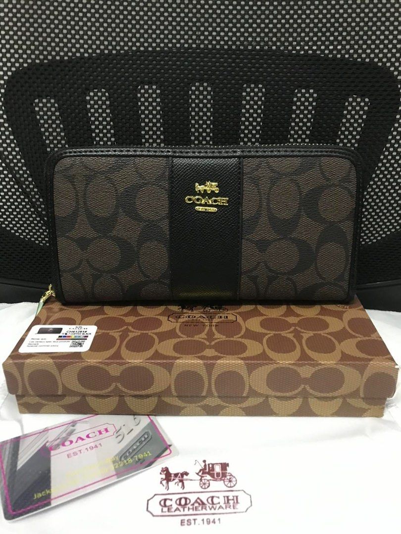 Coach Long Wallet, Luxury, Bags & Wallets on Carousell