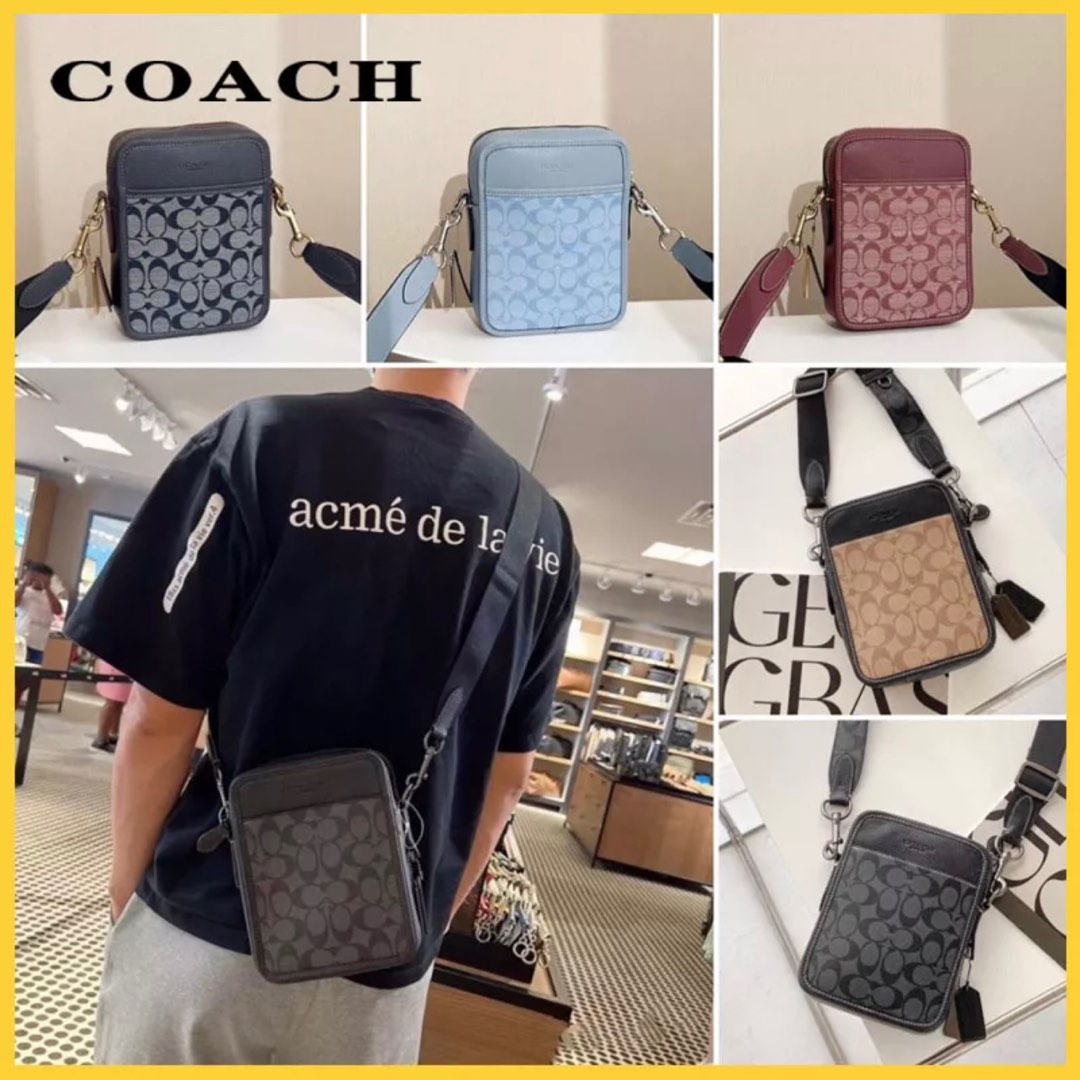 Coach Sullivan Crossbody Bag in Signature Canvas, Men's Fashion, Bags ...