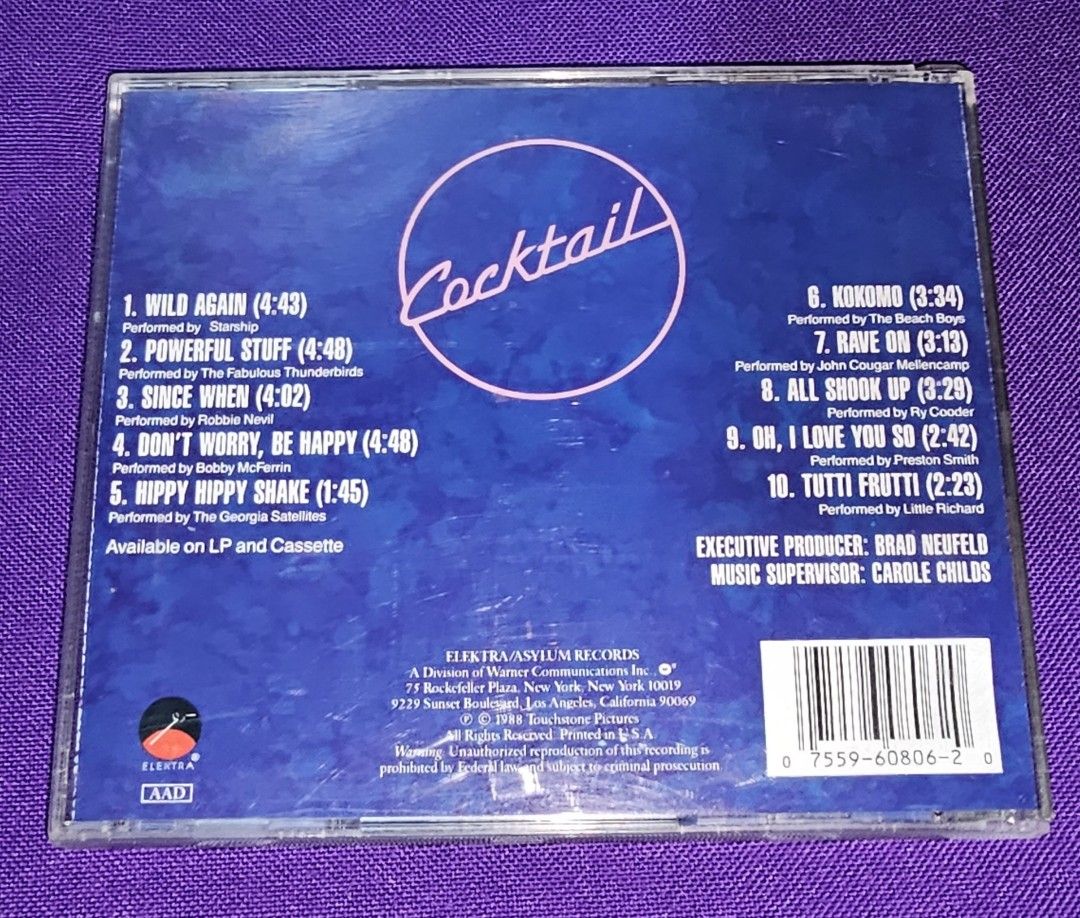 Cocktail - Original Soundtrack - CD Mint, Hobbies & Toys, Music & Media ...