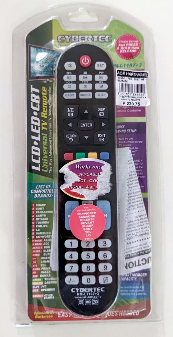 Cybertec Universal Remote Controller RM-L1107+3 (Pre-owned) on Carousell