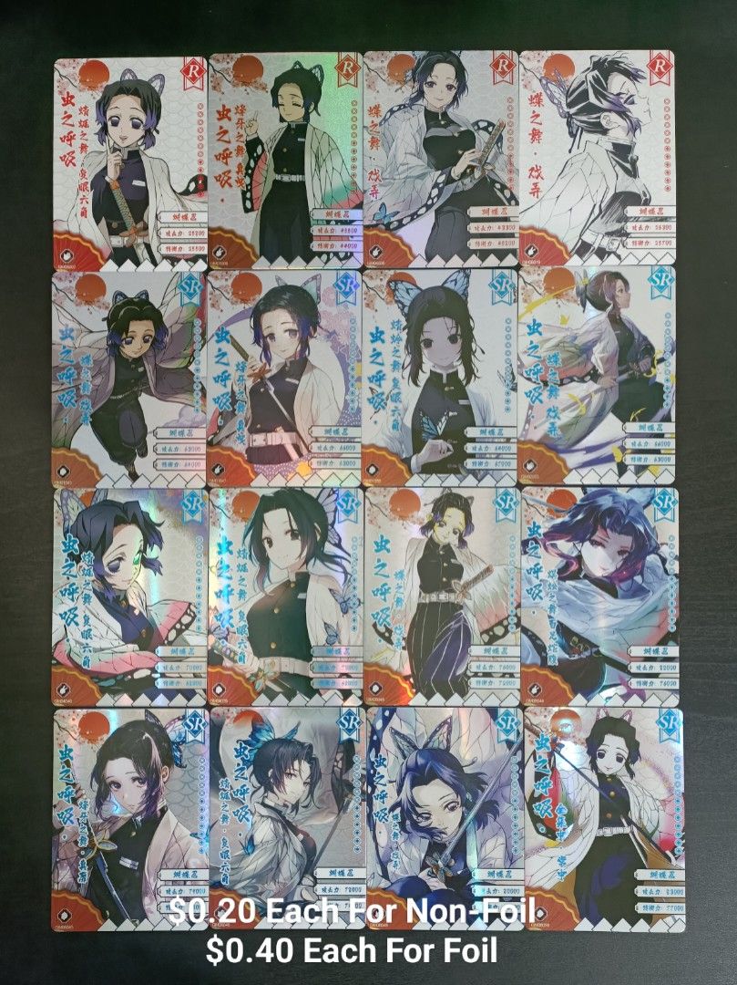 Demon Slayer Cards X Insect Hashira Shinobu Cards (23pcs), Hobbies ...