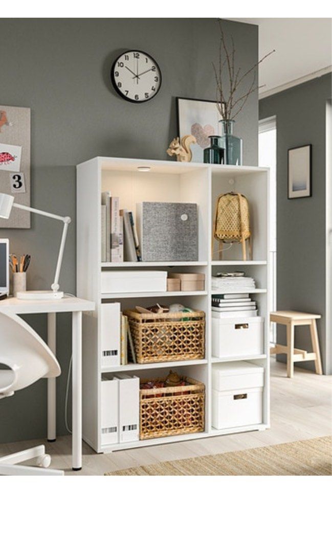 Display cabinet bookcase living room shelves Malm Brimnes Hemnes Nordli ...