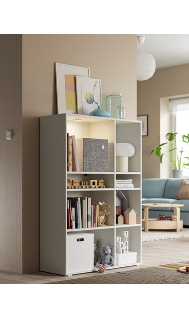 Display cabinet bookcase living room shelves Malm Brimnes Hemnes Nordli ...