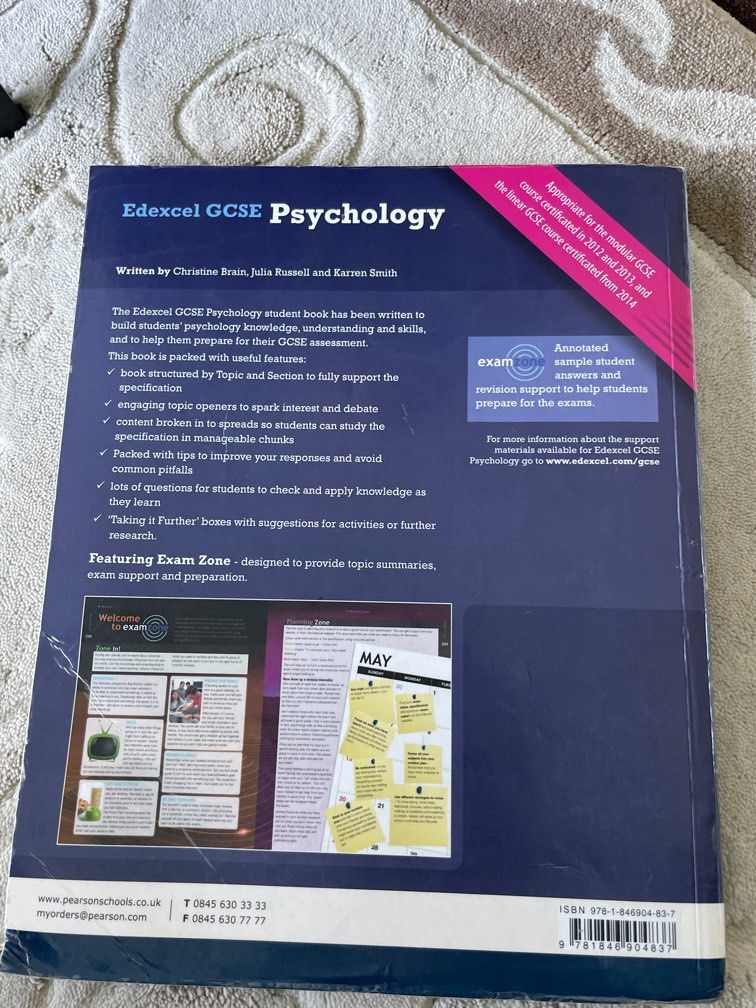 Edexcel GCSE - Psychology, 興趣及遊戲, 書本 & 文具, 教科書 - Carousell