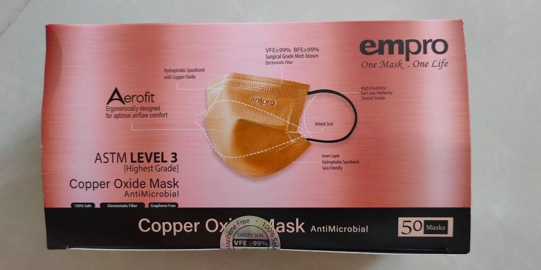 Empro Copper Oxide Mask, Health & Nutrition, Face Masks & Face Shields ...