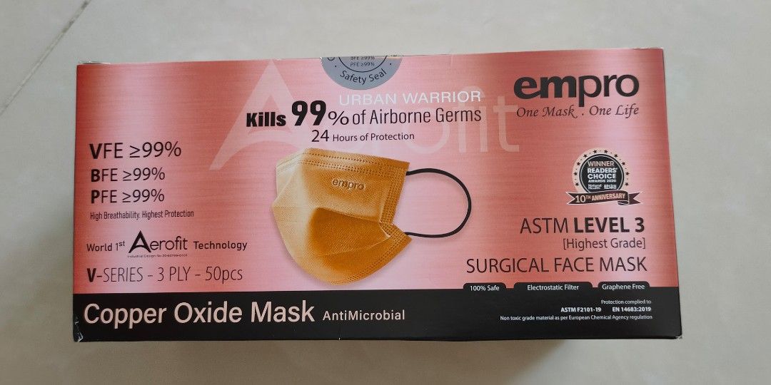 Empro Copper Oxide Mask, Health & Nutrition, Face Masks & Face Shields ...