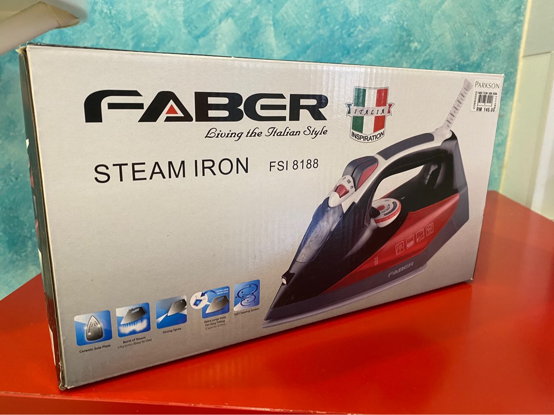 Faber steam iron, TV & Home Appliances, Irons & Steamers on Carousell