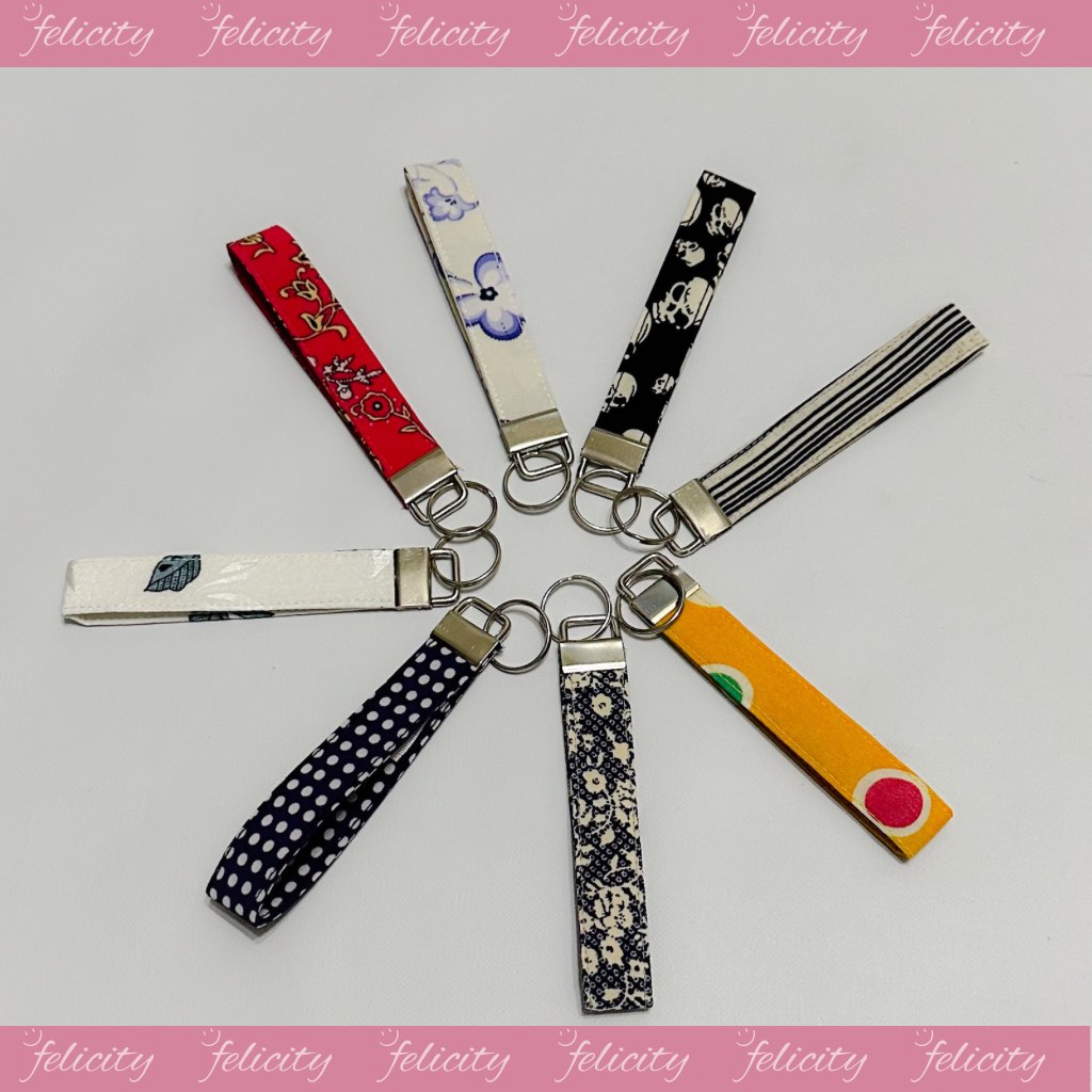 Fabric Key fob | Key holder | Wristlet | Made of used fabric on Carousell