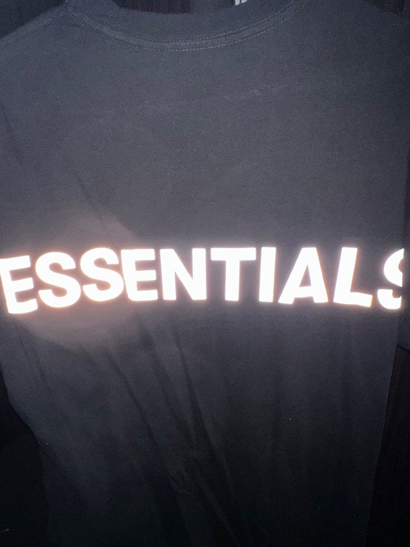 Fear of God Essentials Reflective Oversized Tee, Men's Fashion, Tops ...