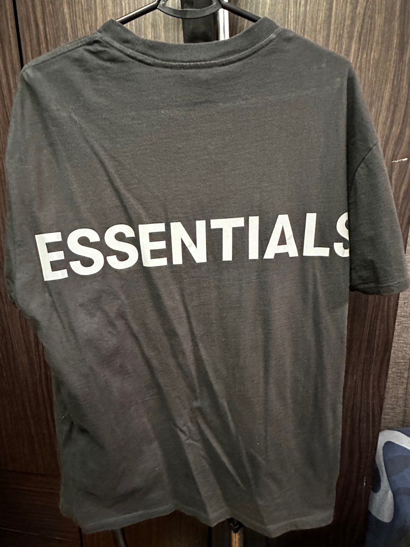 Fear of God Essentials Reflective Oversized Tee, Men's Fashion, Tops ...