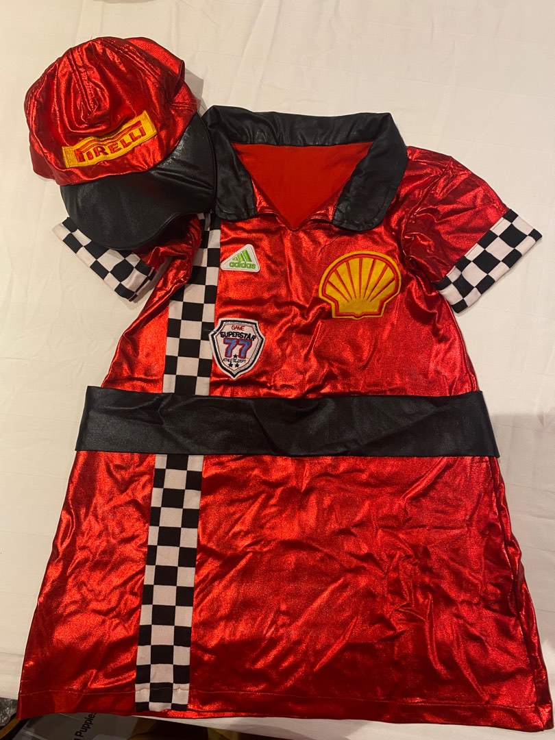 Ferrarri F1 Girl Racing Car Costume Cosplay Role Play for Kids on Carousell
