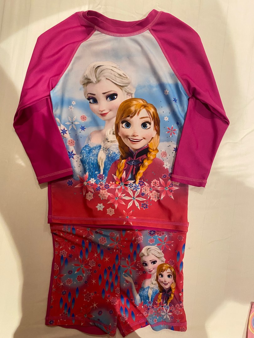 Frozen Swim Wear Rash Guard Girls Swimsuit Rashguard on Carousell