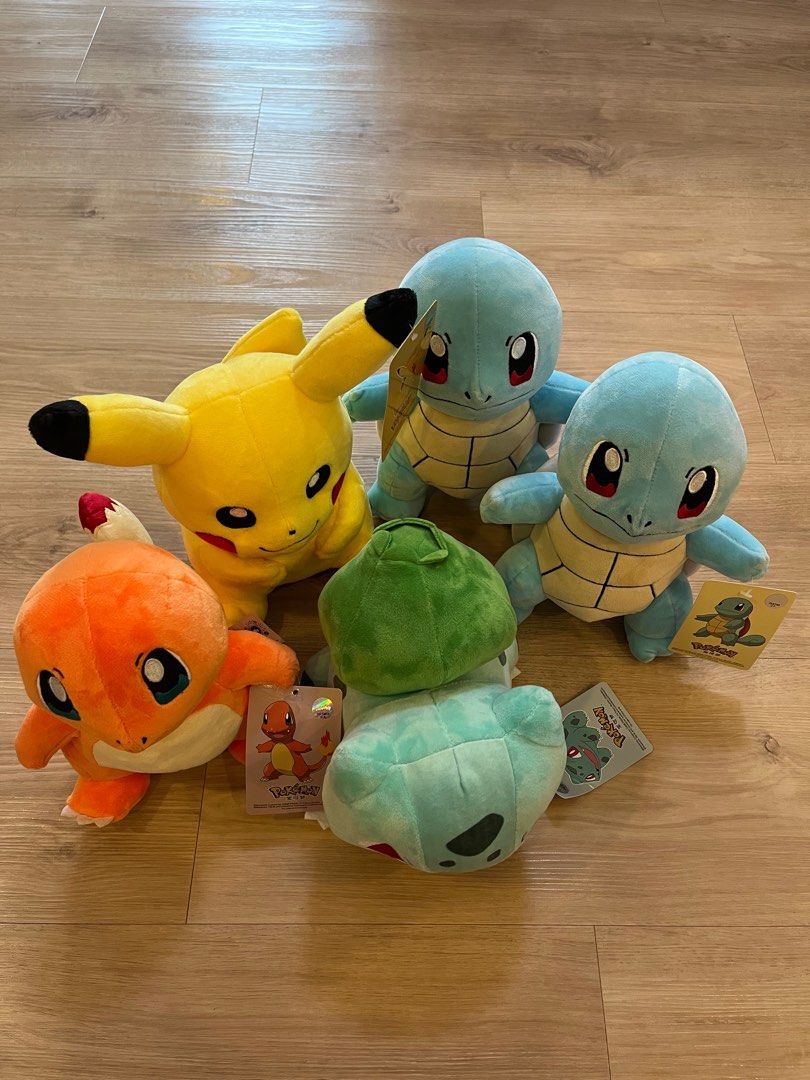 Fun claw Pikachu Charmander Squitle Bulbasaur Pokemon soft toy, Hobbies ...