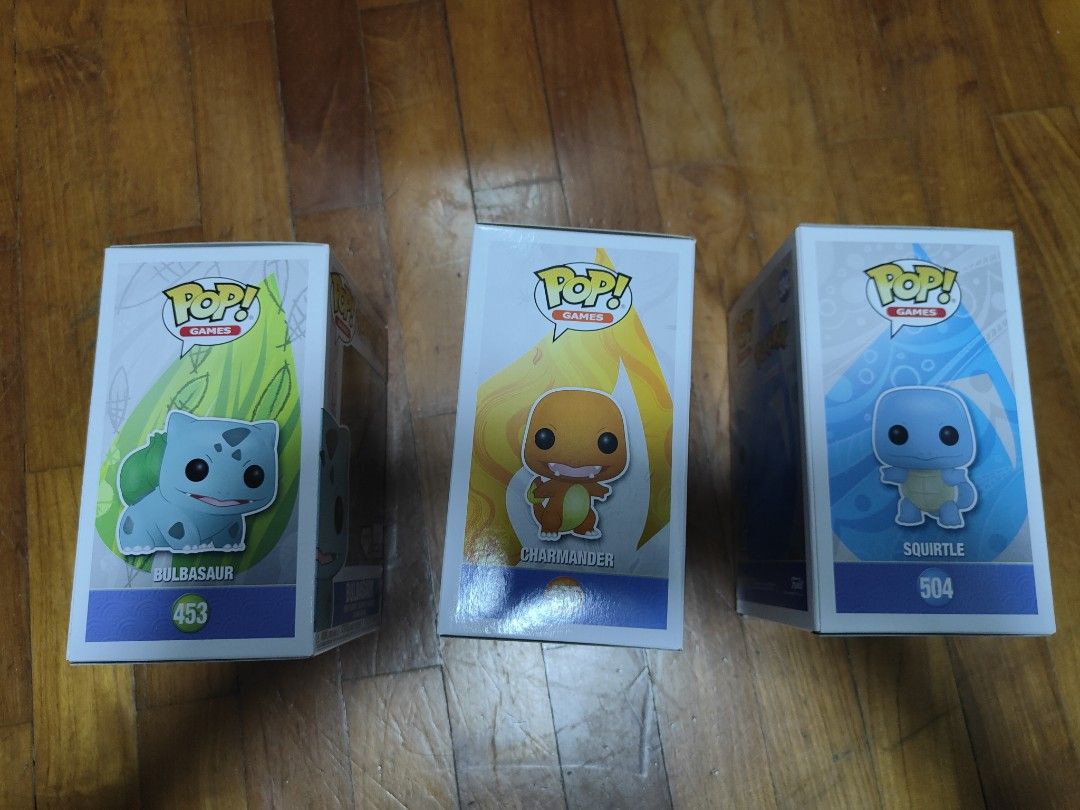 Funko Pop Pokemon diamond Gen 1 starters convention exclusive, Hobbies ...