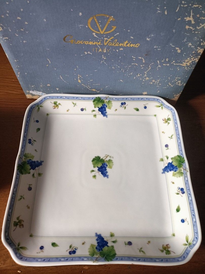 Giovanni Valentino Italy Cake Plate (square) on Carousell