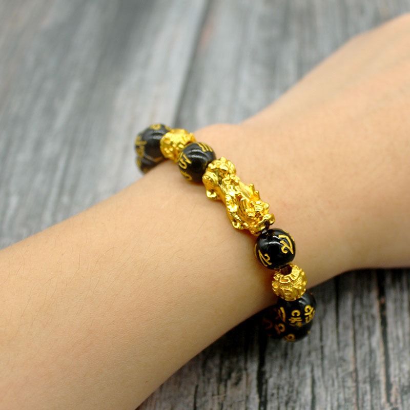 Golden Piyao with Mantra Bracelet, Women's Fashion, Jewelry ...