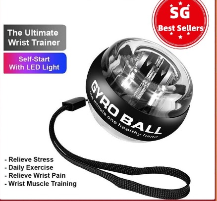 Gyro Ball Gyroscope LED Wrist Ball Power Gym Training Exercise Tool ...